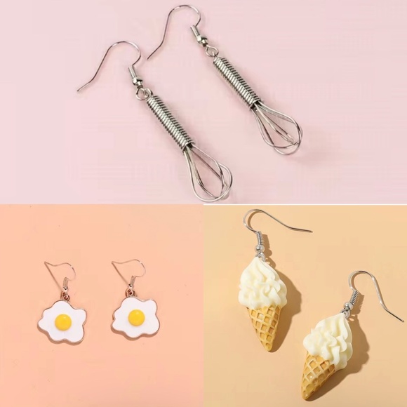 Jewelry | New Cartoon Fun Whisk Vanilla Ice Cream Cone Enamel Fried ...